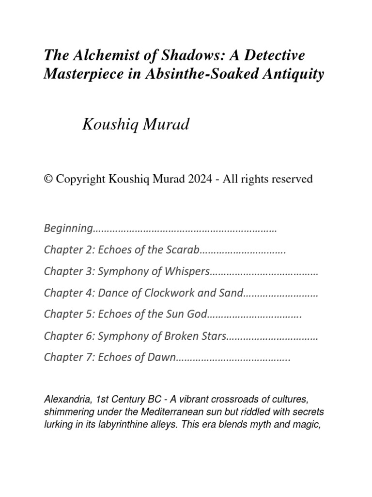 The Alchemist of Shadows | PDF