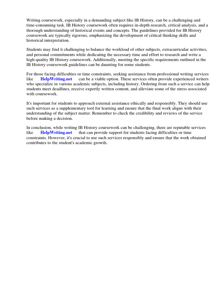 Ib History Coursework Guidelines | PDF | Essays | Knowledge
