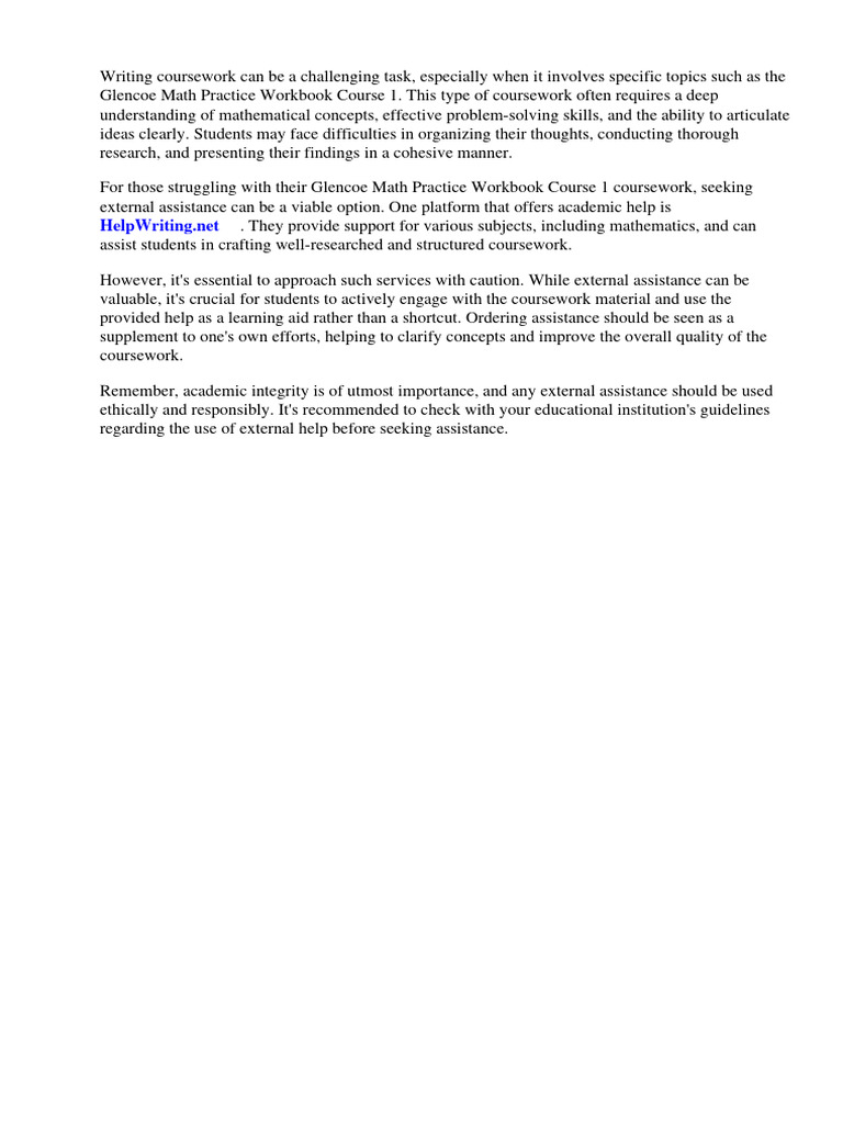 Glencoe Math Practice Workbook Course 1 | PDF | Mathematics | Books