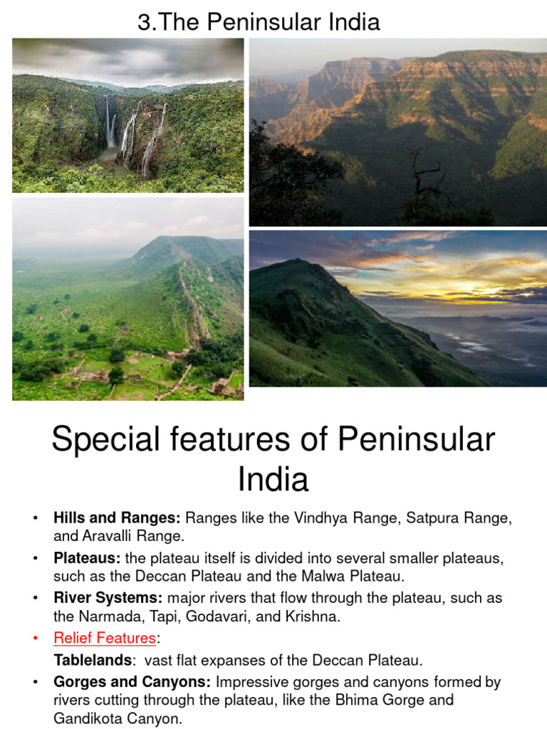 The Peninsular Plateau | PDF | Plateau | Physiographic Divisions