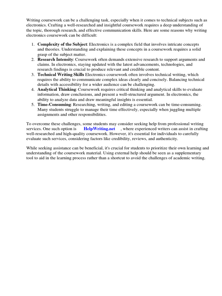 As Electronics Coursework Ideas | PDF