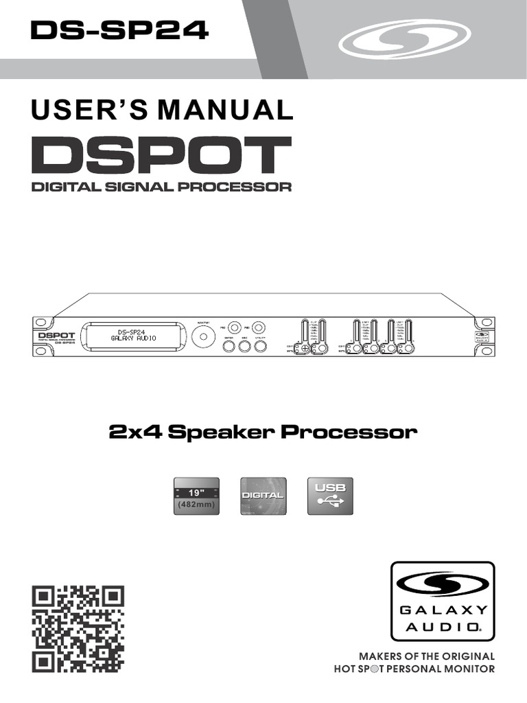 DSSP24 Manual Web | PDF | Equalization (Audio) | Menu (Computing)
