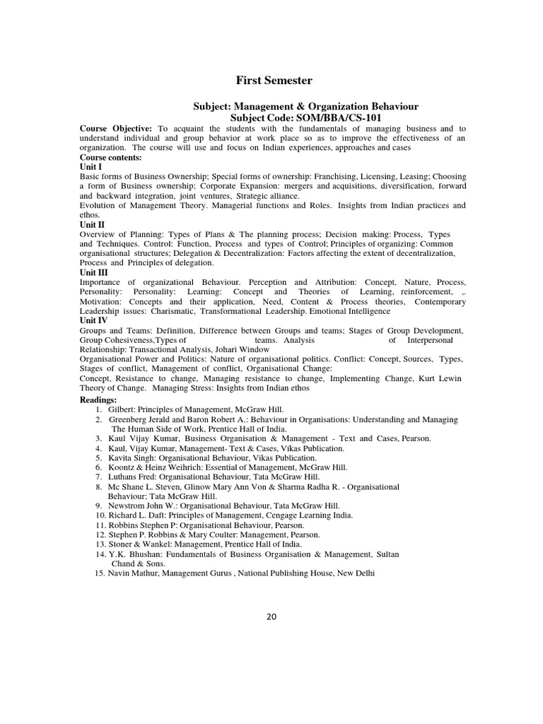 BBA NEP Syllabus . | PDF