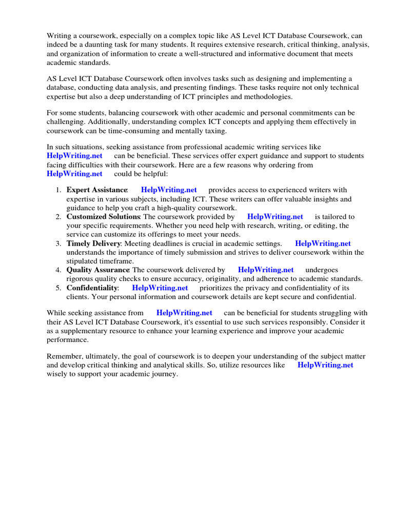 As Level Ict Database Coursework | PDF | Computers | Technology ...