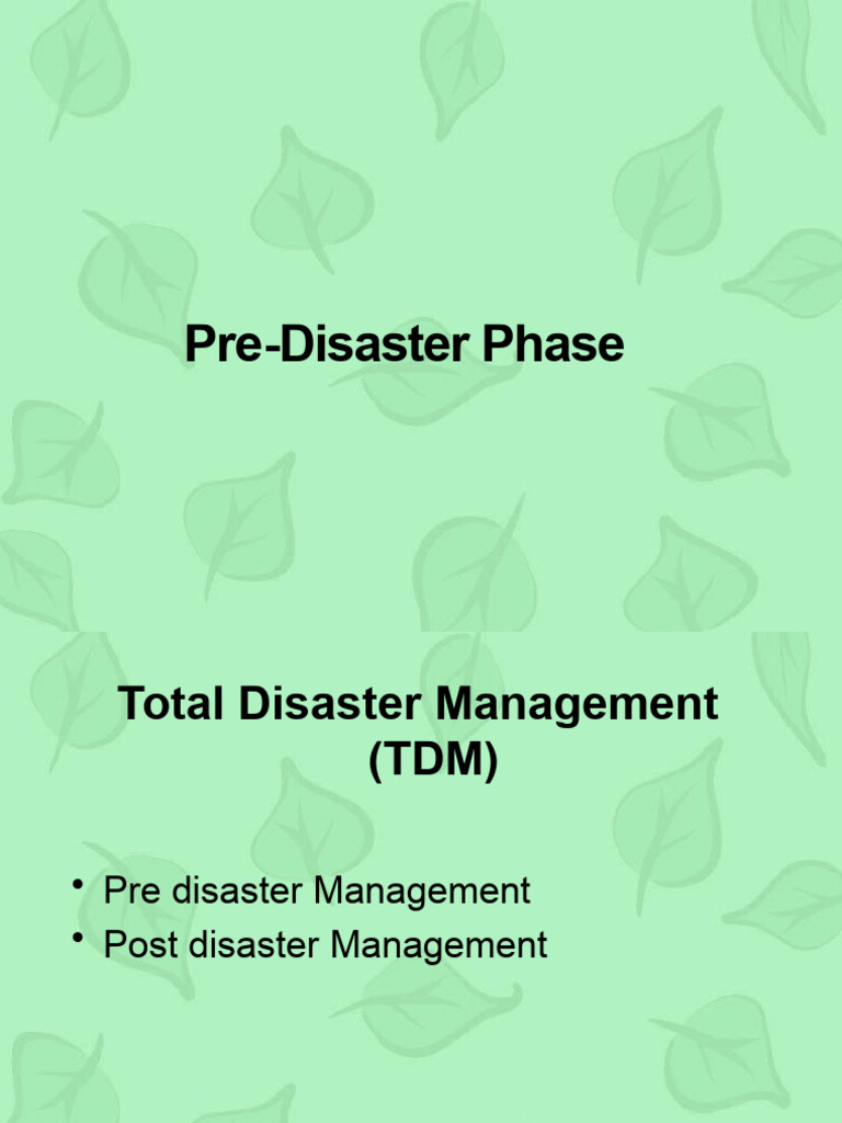 5 Pre Disaster Management | PDF | Emergency Management | Emergency