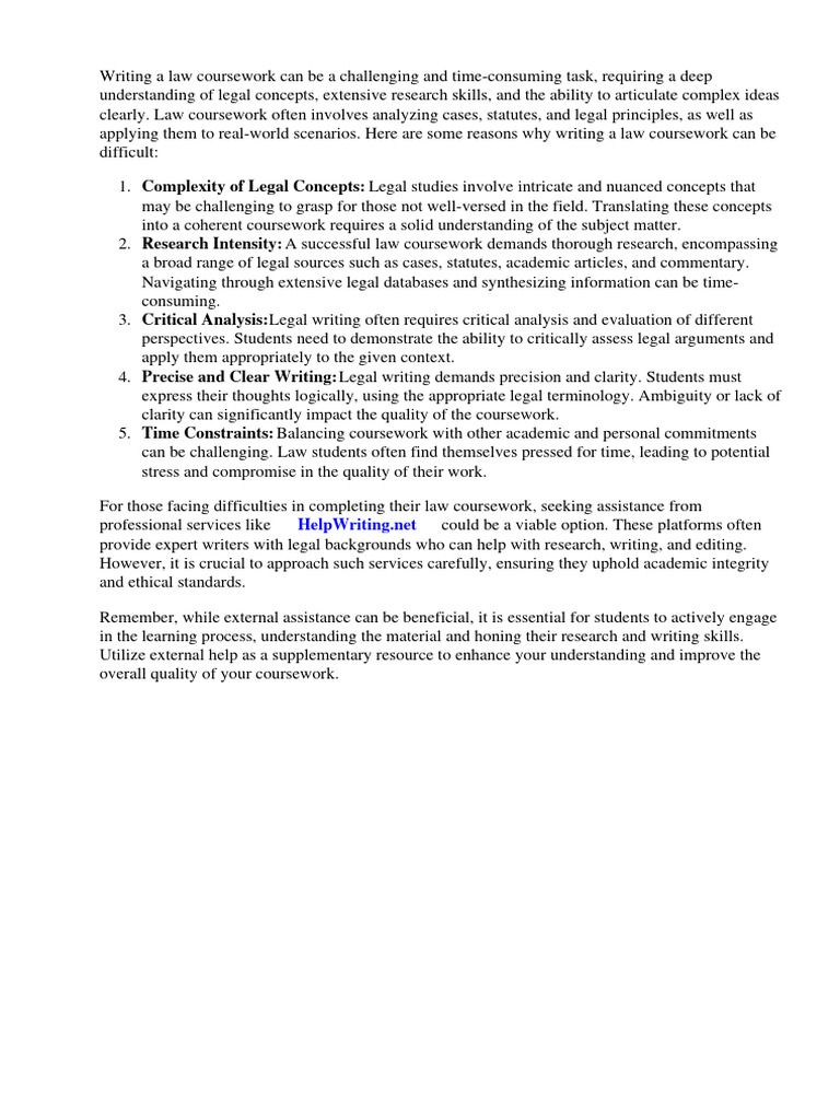 How To Write A Law Coursework | PDF | Critical Thinking | Justice