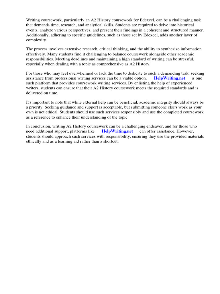 Edexcel A2 History Coursework Part A Examples | Download Free PDF ... Edexcel A2 History Coursework Part A Examples | Download Free PDF ...