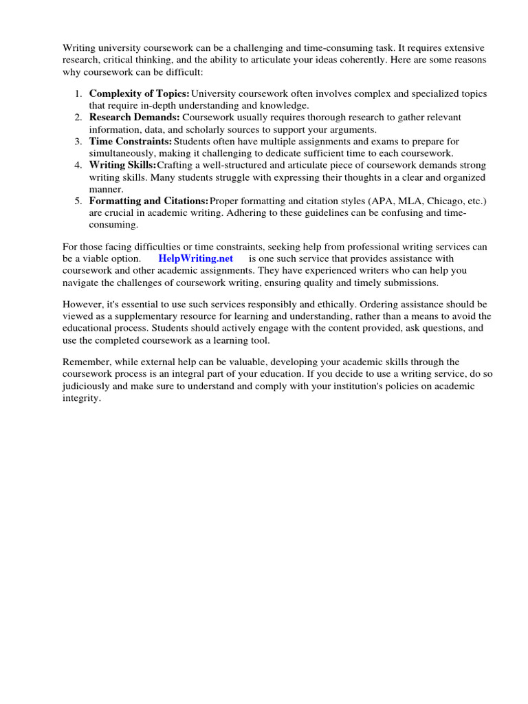 University Coursework Writing | PDF | Thesis | Essays