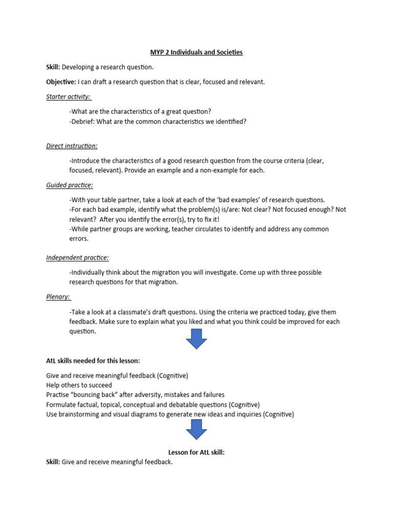 AtL Skills Lesson (AR) | PDF | Cognition | Psychological Concepts