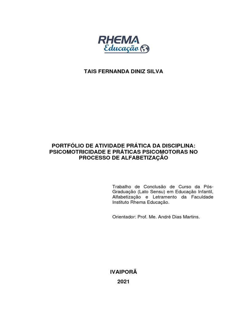 Modelo de Portfólio Exemplo | PDF | Neurociência | Ciência cognitiva