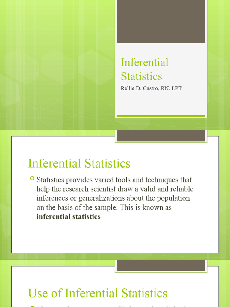 Inferential Statistics | PDF | Statistics | Chi Squared Test