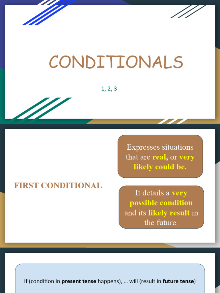 First, Second, and Third Conditionals | PDF | Language Arts & Discipline | Law