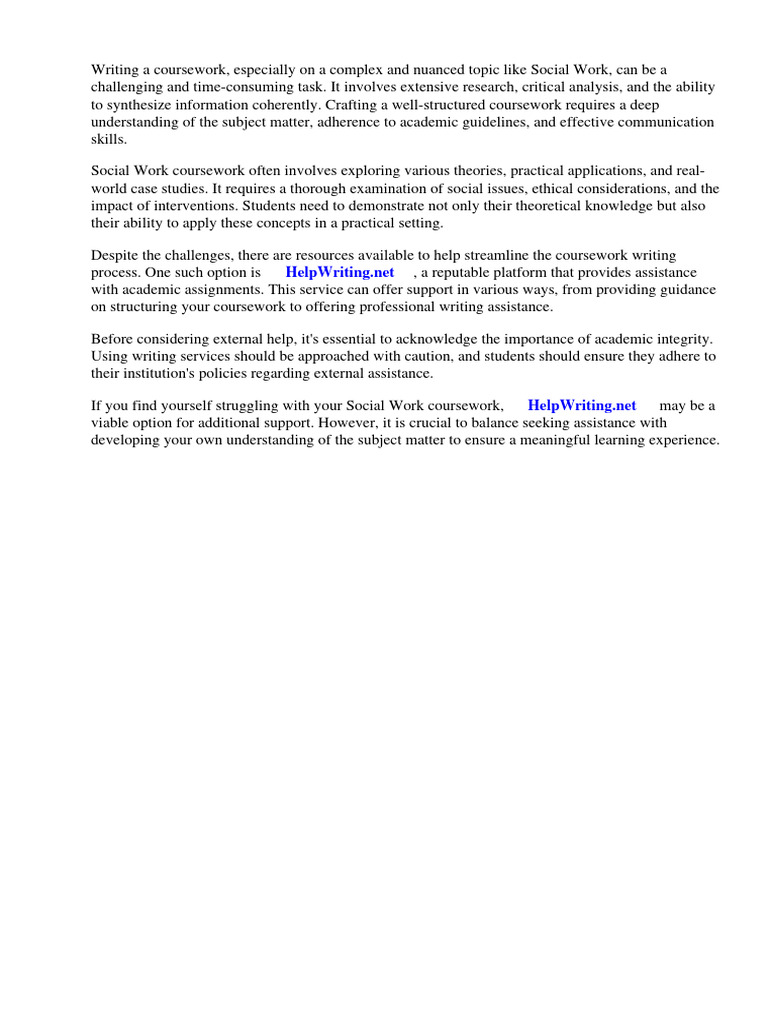 Course Outline Social Work | PDF | Social Work | Plagiarism