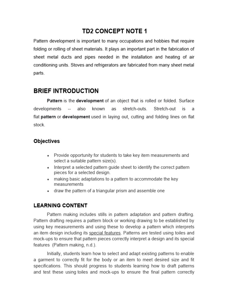 Concept Note 1 | PDF | Triangle | Sheet Metal