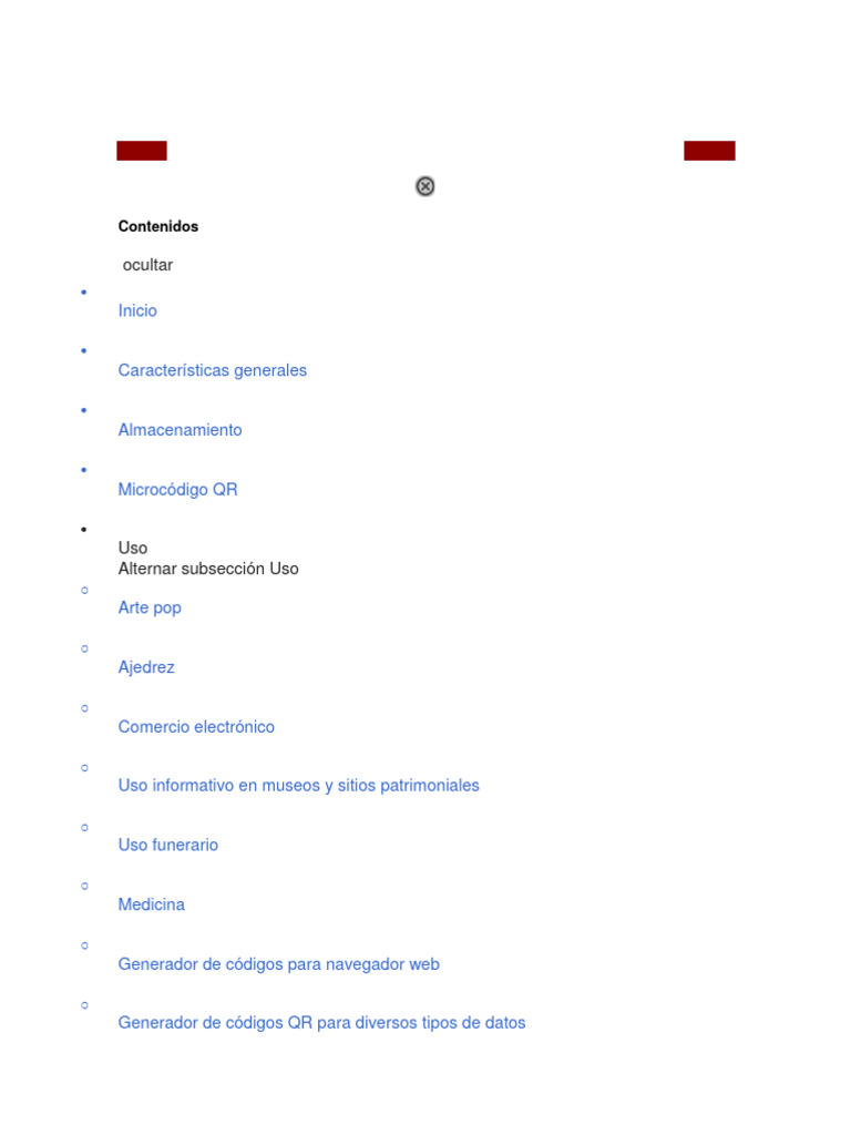 Uso y Características del Código QR | PDF | Código QR | Ingeniería ...