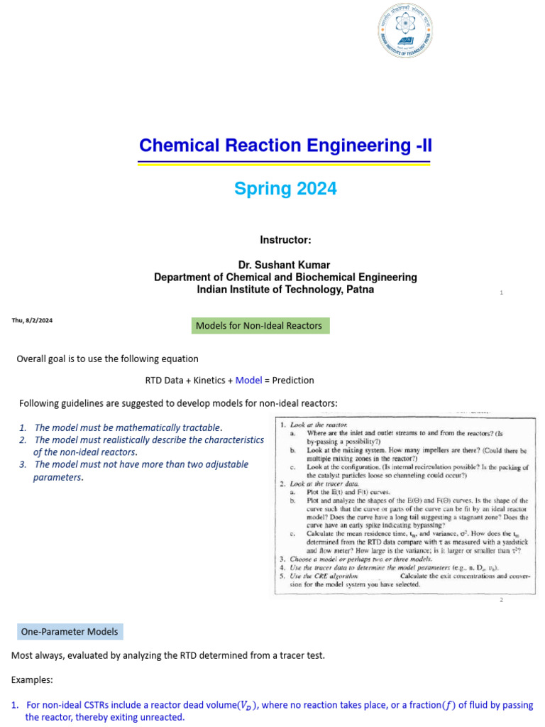 Lecture 2 CRE II | PDF