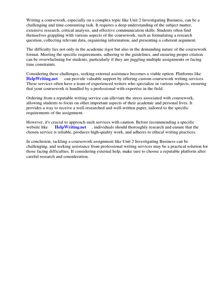 Unit 2 Investigating Business Coursework | PDF | Advertising ...