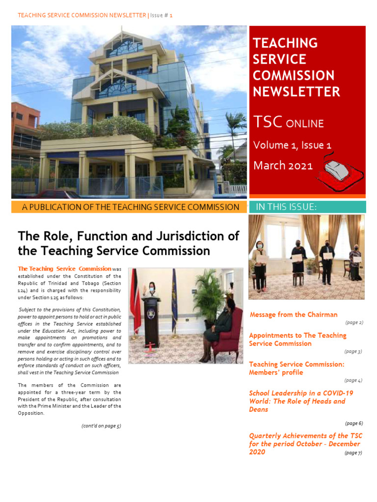 Teaching Service Commission | Download Free PDF | Teachers | Leadership