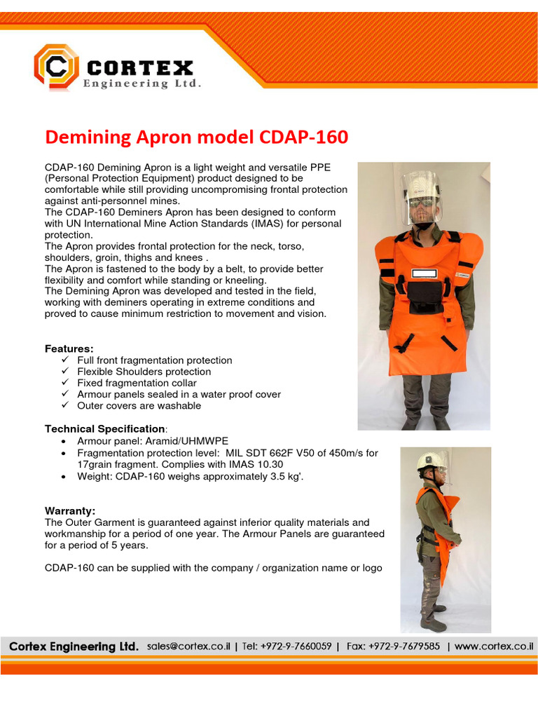 Demining Apron Model CDAP-160 Brochure | PDF
