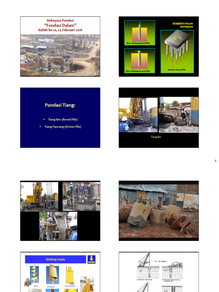 Pondasi Dalam I 2017 | PDF | Deep Foundation | Silt