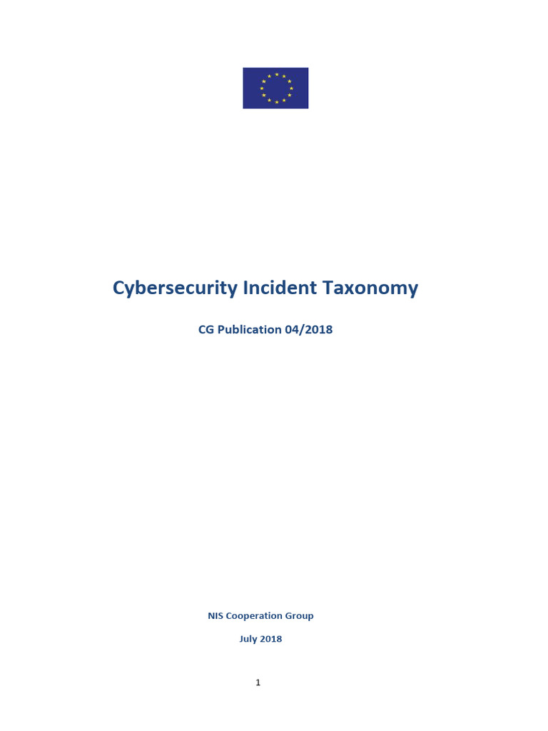 Cybersecurity Incident Taxonomy 53646 | PDF