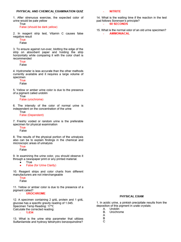 Aubf Physical and Chemical Quiz 1 | PDF | Chemistry | Medical Specialties