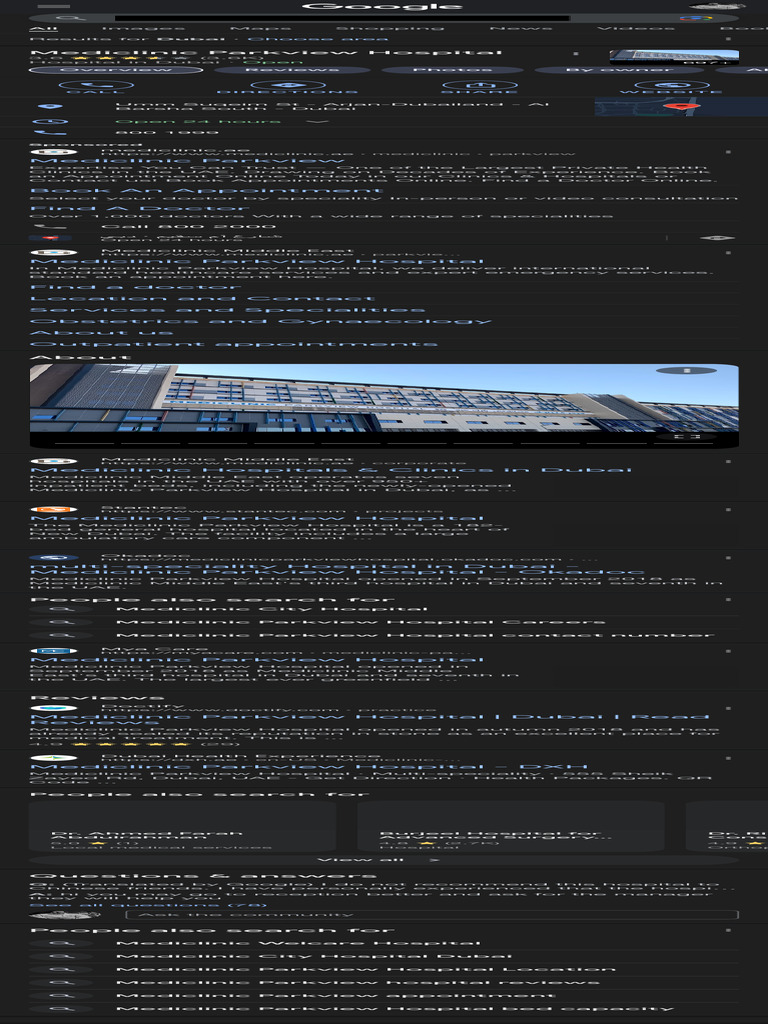 Mediclinic Parkview Hospital Google Search Pdf Hospital Clinic