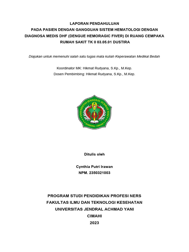 KMB 4 - LP Hemato DHF | PDF