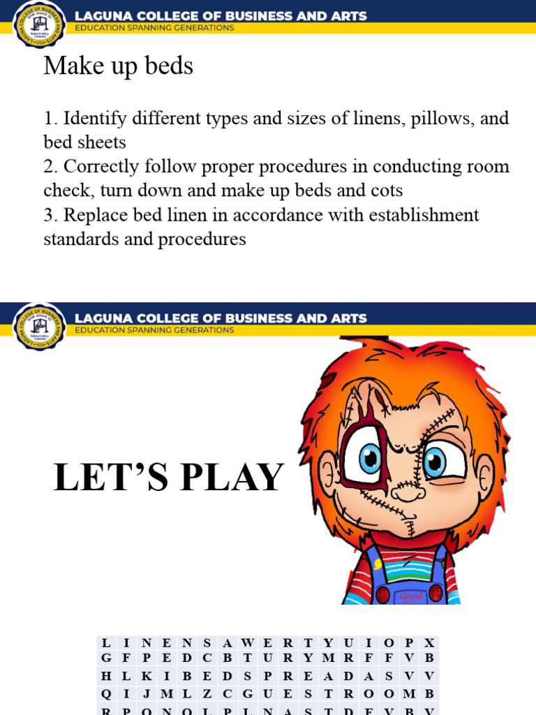 Bed Making Procedures in Housekeeping | PDF | Bedding | Bed
