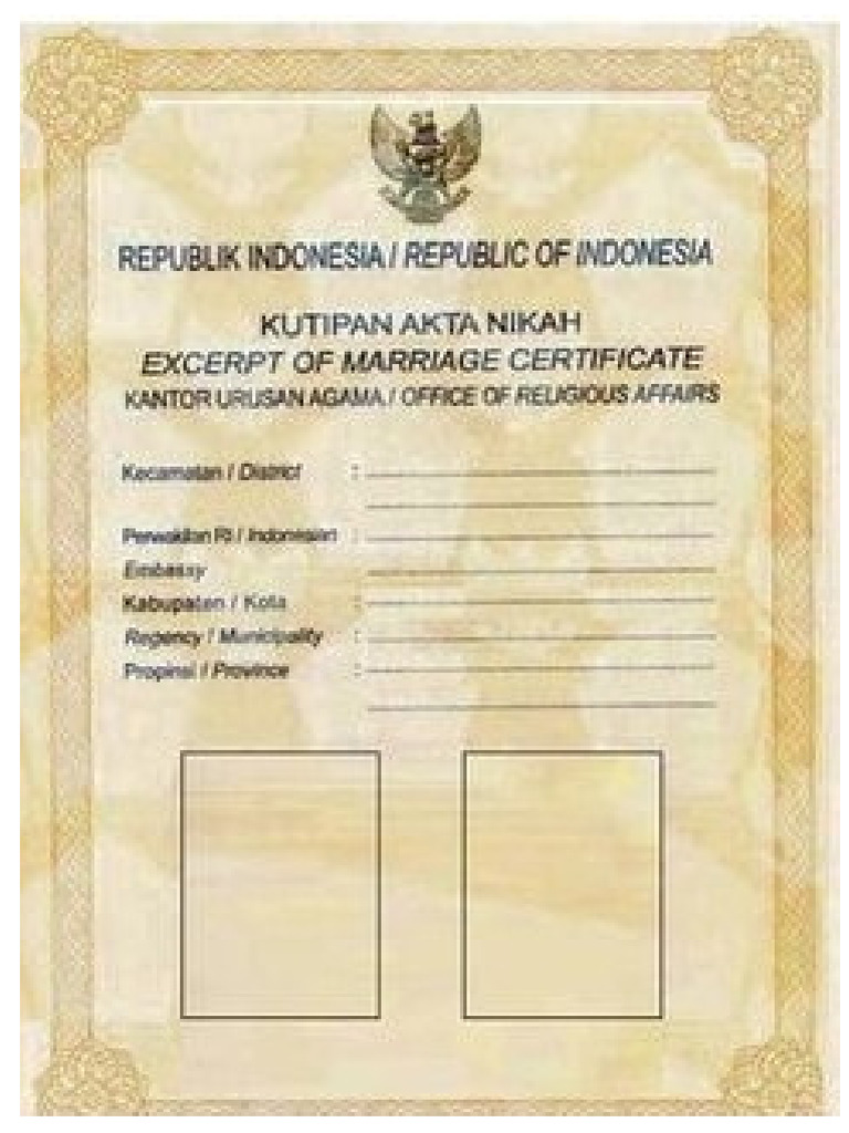 Blangko Buku Nikah Manual Gke Ada Gambar | PDF