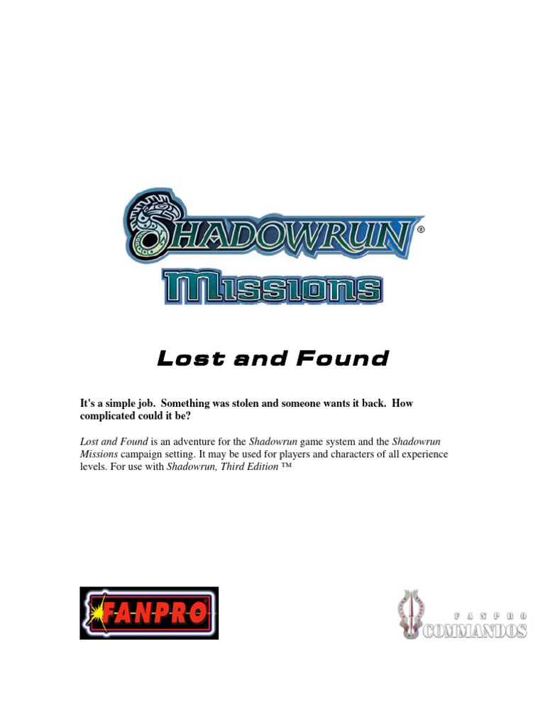 SRM01-06A Lost and Found | PDF