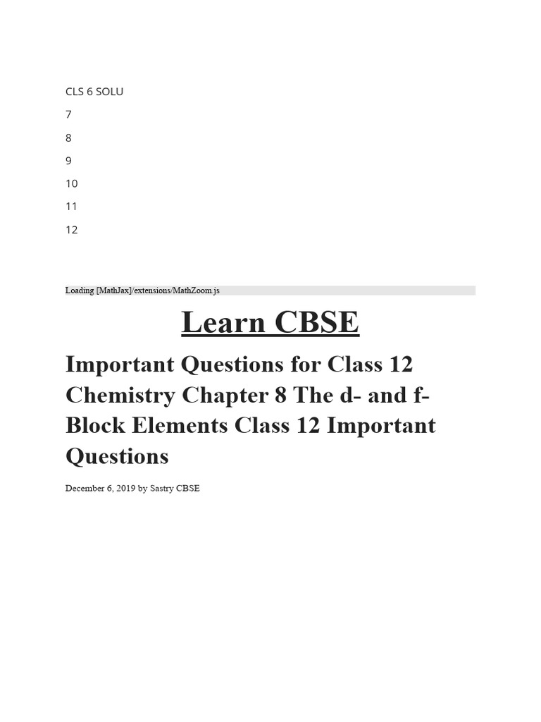 English Imp | PDF | Transition Metals | Lanthanide