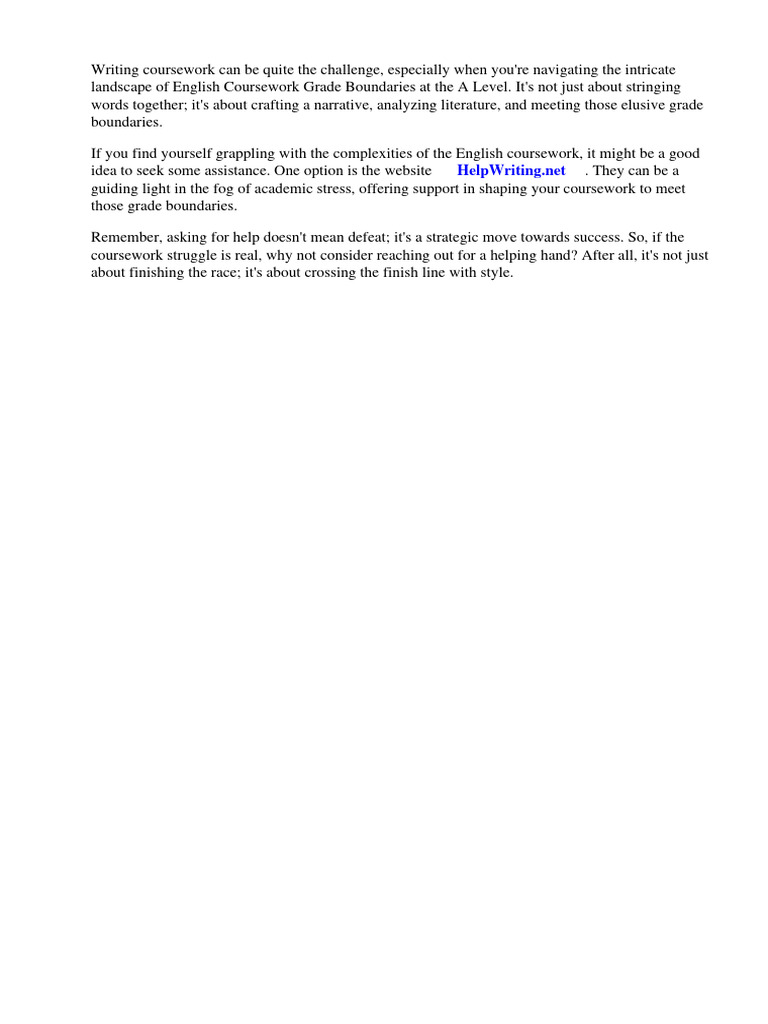 English Coursework Grade Boundaries A Level Pdf Gce Advanced Level