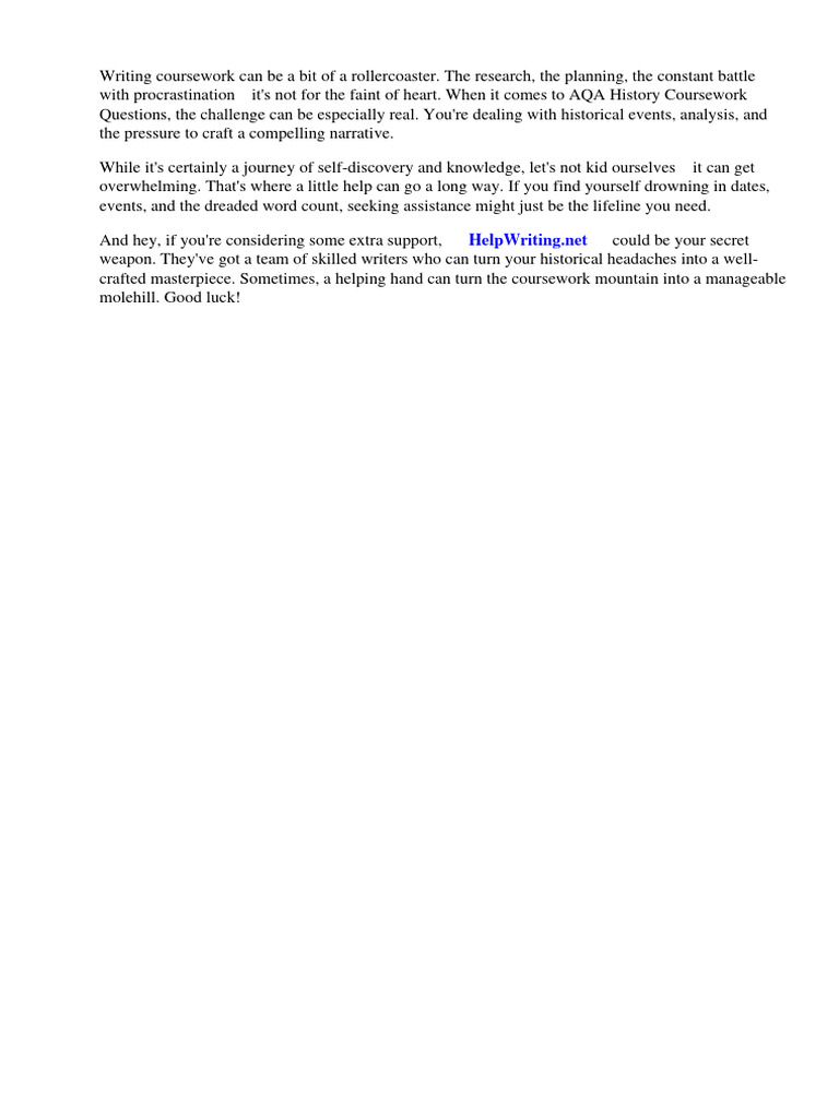 Aqa History Coursework Questions | PDF Aqa History Coursework Questions | PDF