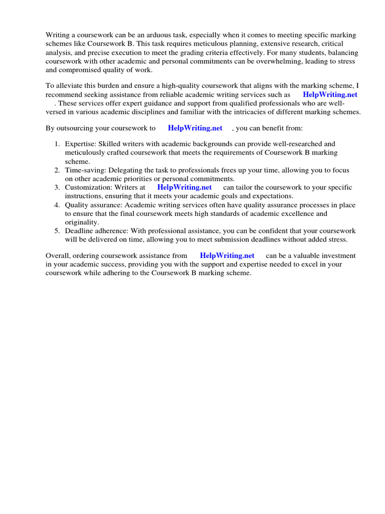 Coursework B Marking Scheme | PDF | Facebook | Linked In Coursework B Marking Scheme | PDF | Facebook | Linked In