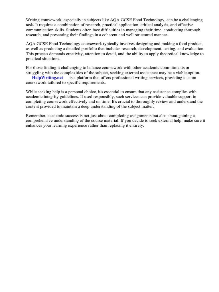 Aqa Gcse Food Technology Coursework Guide | PDF | Cooking | Vegetables