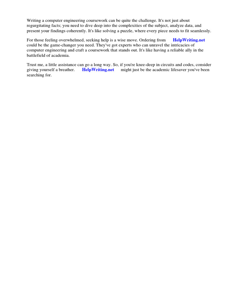 Computer Engineering Coursework Pdf Engineering Computer Engineering