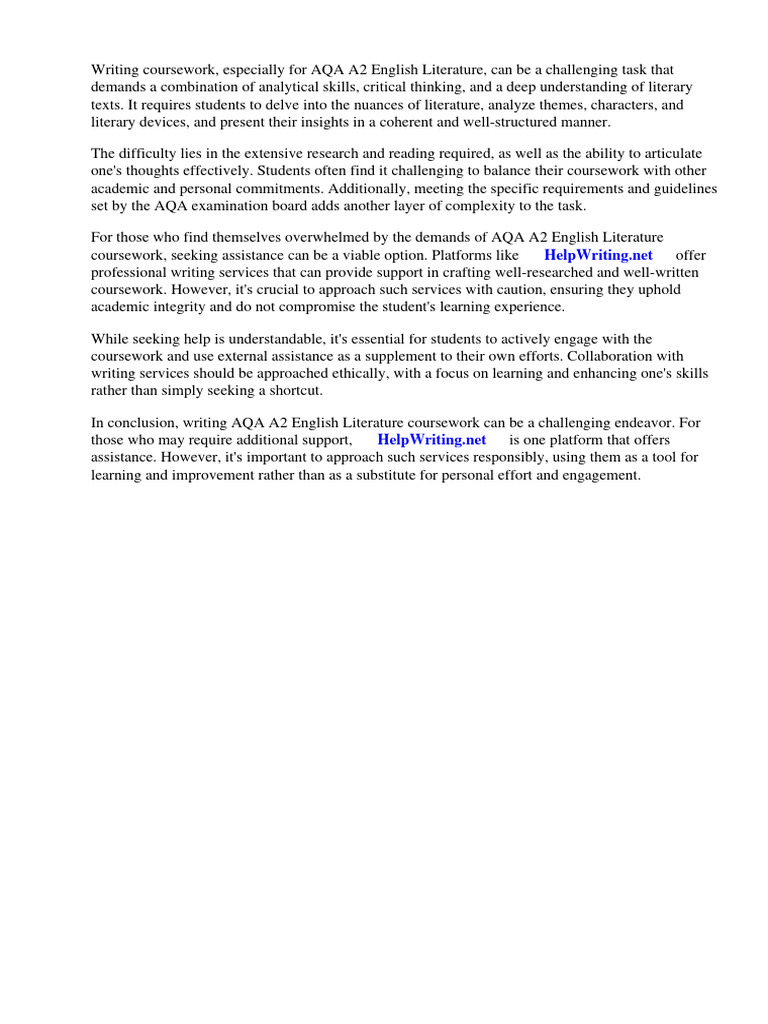 AQA A2 English Lit Coursework Guide | PDF | Rhetoric | English Language