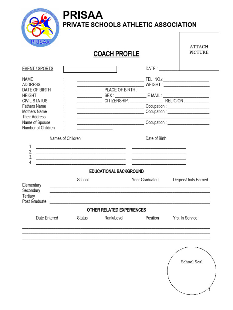 Prisaa Coach Profile 1 | PDF