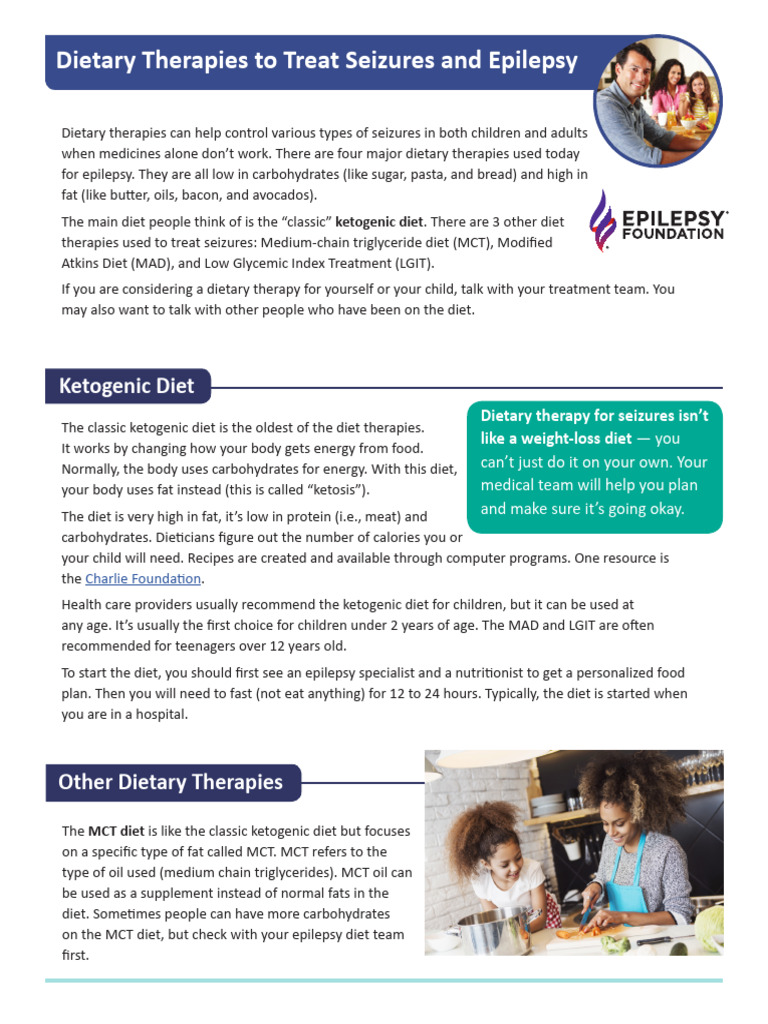 Dietary Therapies for Seizures & Epilepsy | PDF | Ketogenic Diet | Epilepsy