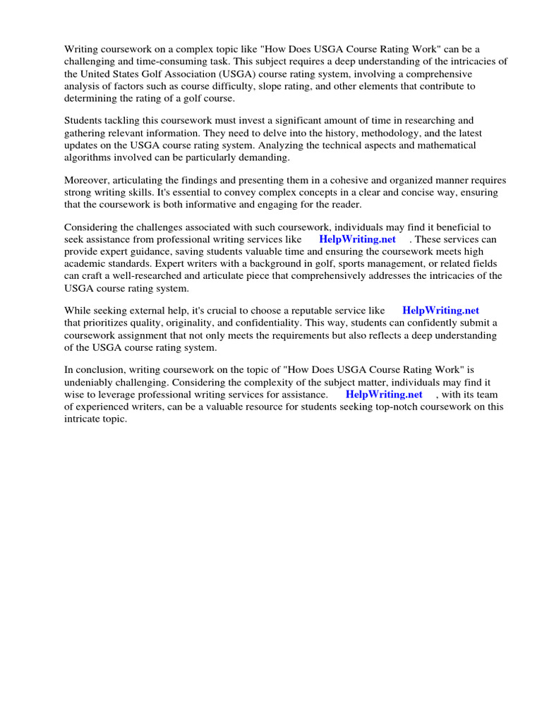 How Does Usga Course Rating Work | PDF | Par (Score) | Precision Sports