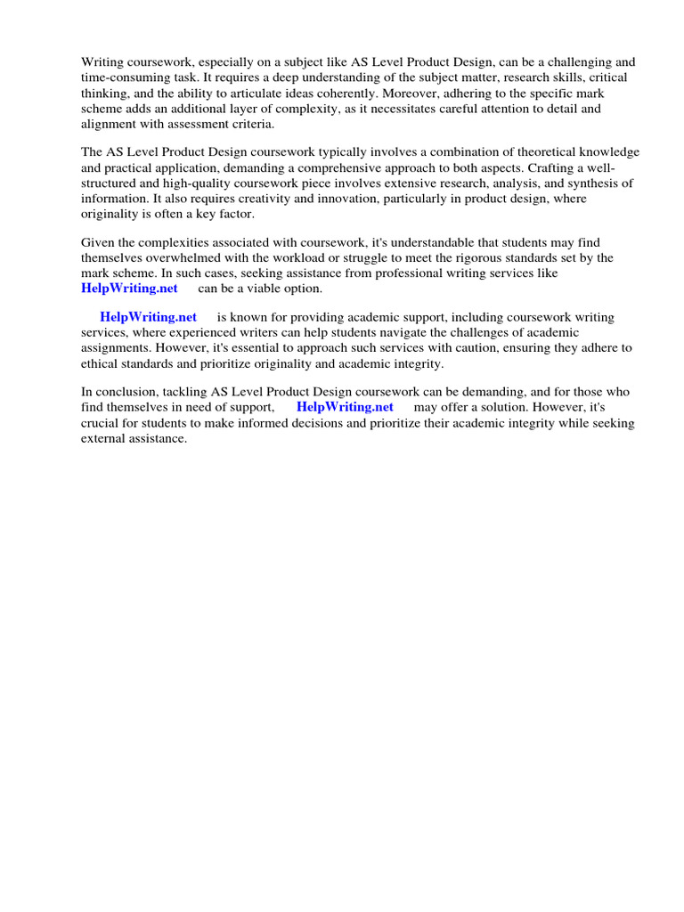 As Level Product Design Coursework Mark Scheme | PDF | Usability | Tablet Computer