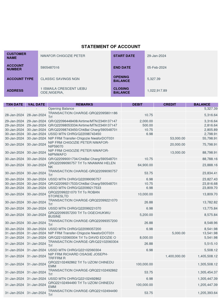 Statement | PDF | Debit Card | Banking Technology