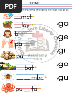Greyscale Pagsasanay Sa Pagbasa NG Pangunahing Pantig Worksheet | PDF