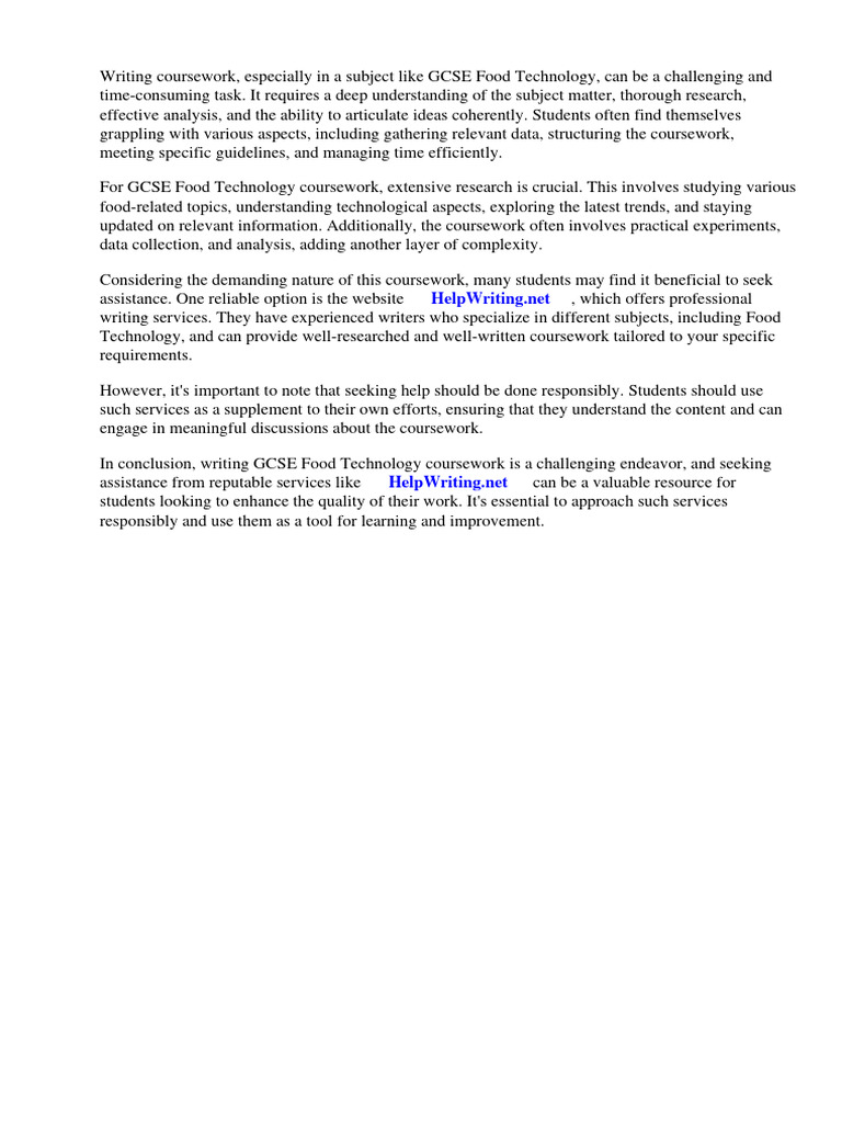 Gcse Food Technology Coursework Research | PDF | Information | Cakes