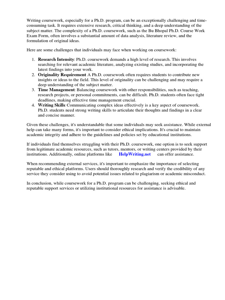 Bu Bhopal PHD Course Work Exam Form | Download Free PDF | Doctor Of ...