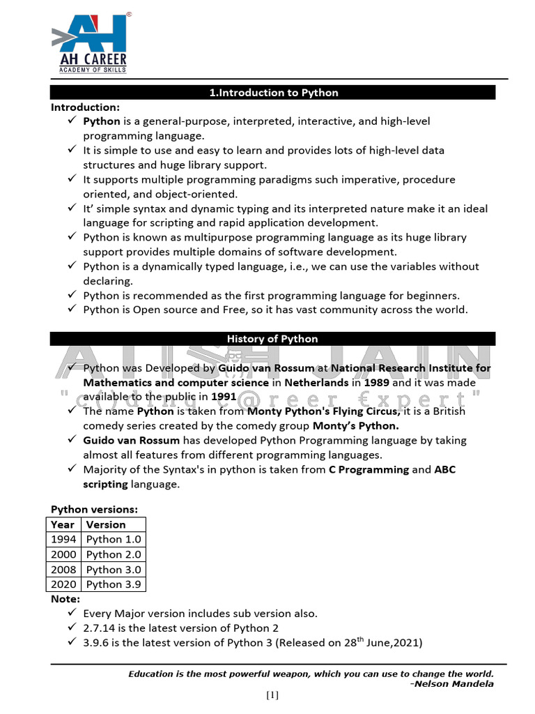 Python Material | PDF | Data Type | Variable (Computer Science)