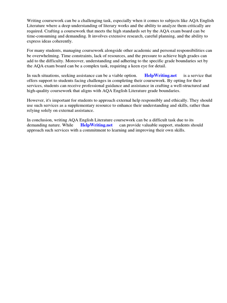 Aqa English Lit Coursework Grade Boundaries | PDF | Vocational ... Aqa English Lit Coursework Grade Boundaries | PDF | Vocational ...