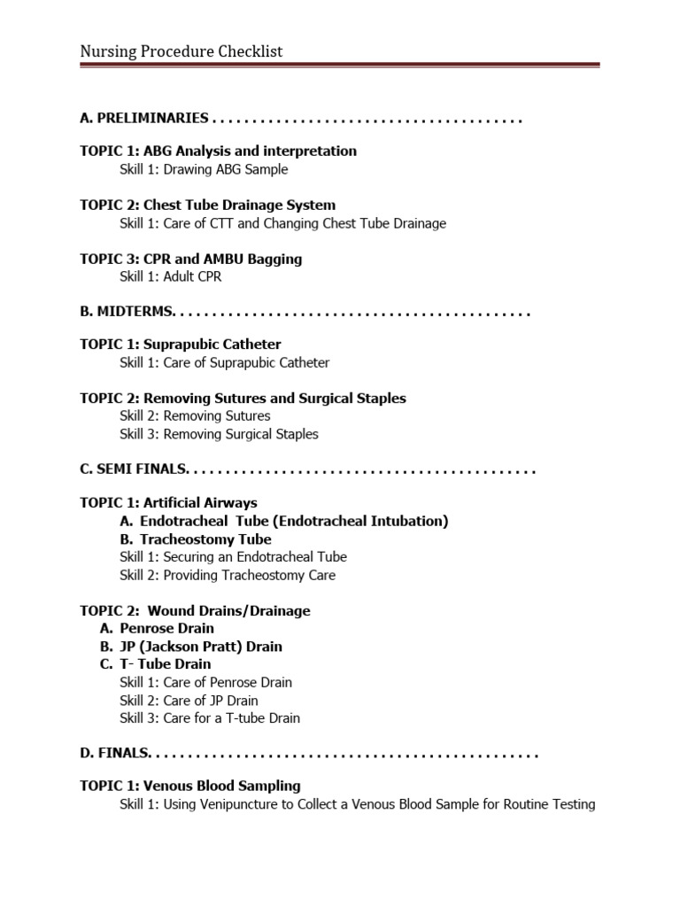 Checklist MS 1 and 2 | PDF | Cardiopulmonary Resuscitation | Medicine