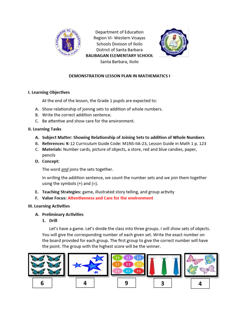 Demo Teaching2018 | PDF | Numbers | Lesson Plan
